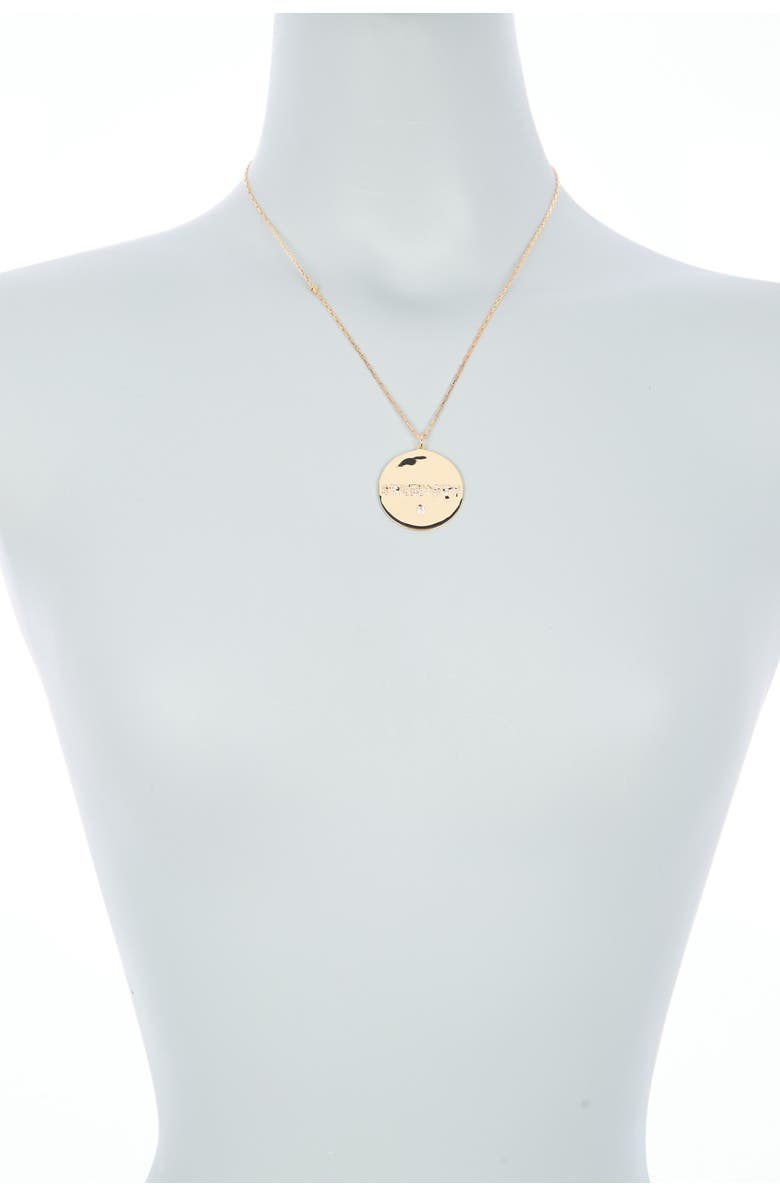 PAIGE NOVICK Natural White Zircon Strength Disc Necklace | Nordstromrack