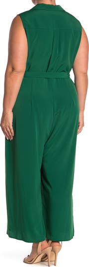 London Times Notch Collar Sleeveless Wide Leg Jumpsuit | Nordstromrack