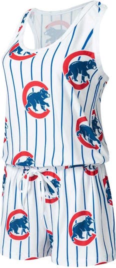 CONCEPTS SPORT Women's Concepts Sport White Chicago Cubs Reel Pinstripe ...