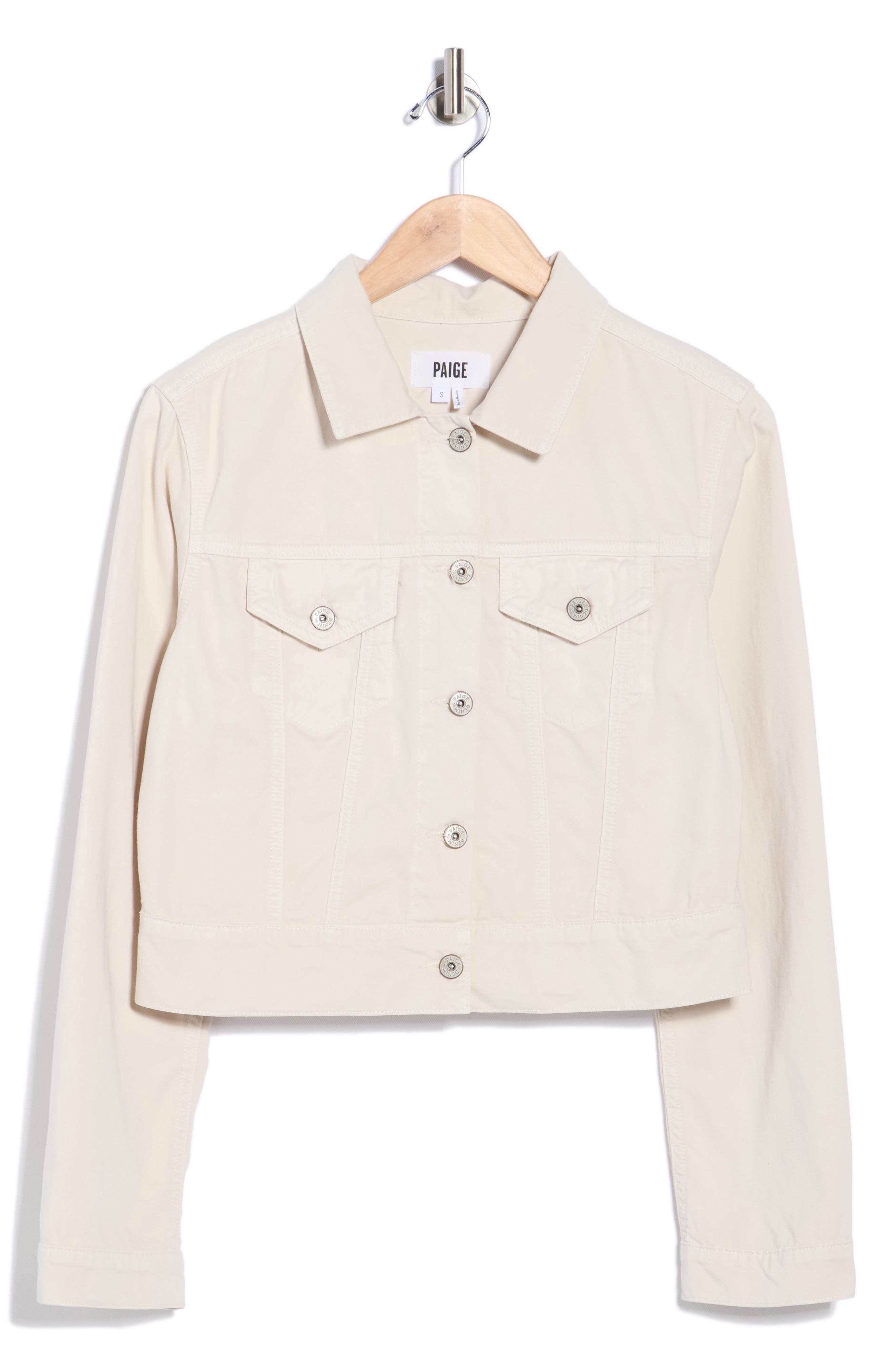PAIGE Chara Crop Denim Shirt Jacket | Nordstromrack