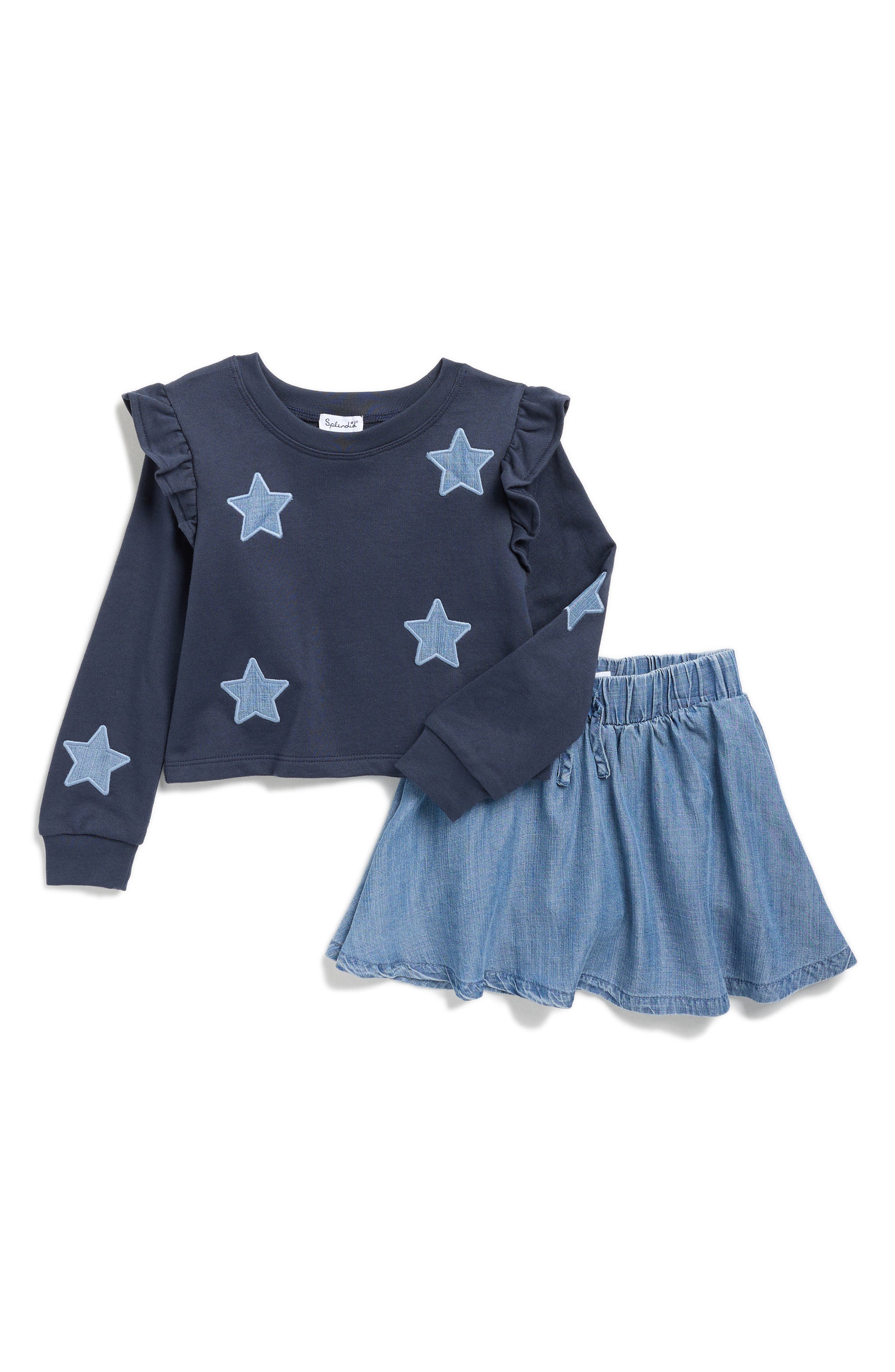 Splendid Kids' Shining Star Pullover & Skirt Set | Nordstromrack