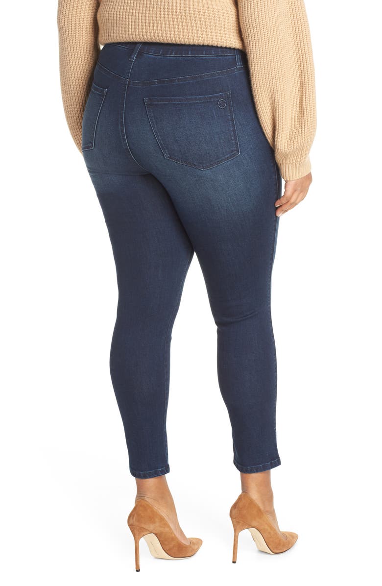 MAXSTUDIO Indigo Perfect Vintage Double Button No Gap High Rise Ankle ...