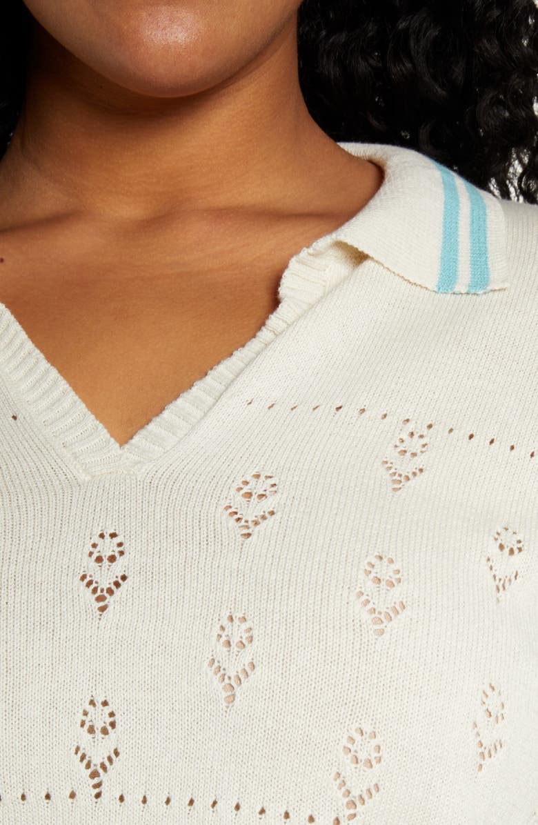 BP. Pointelle Cotton Polo Sweater | Nordstromrack