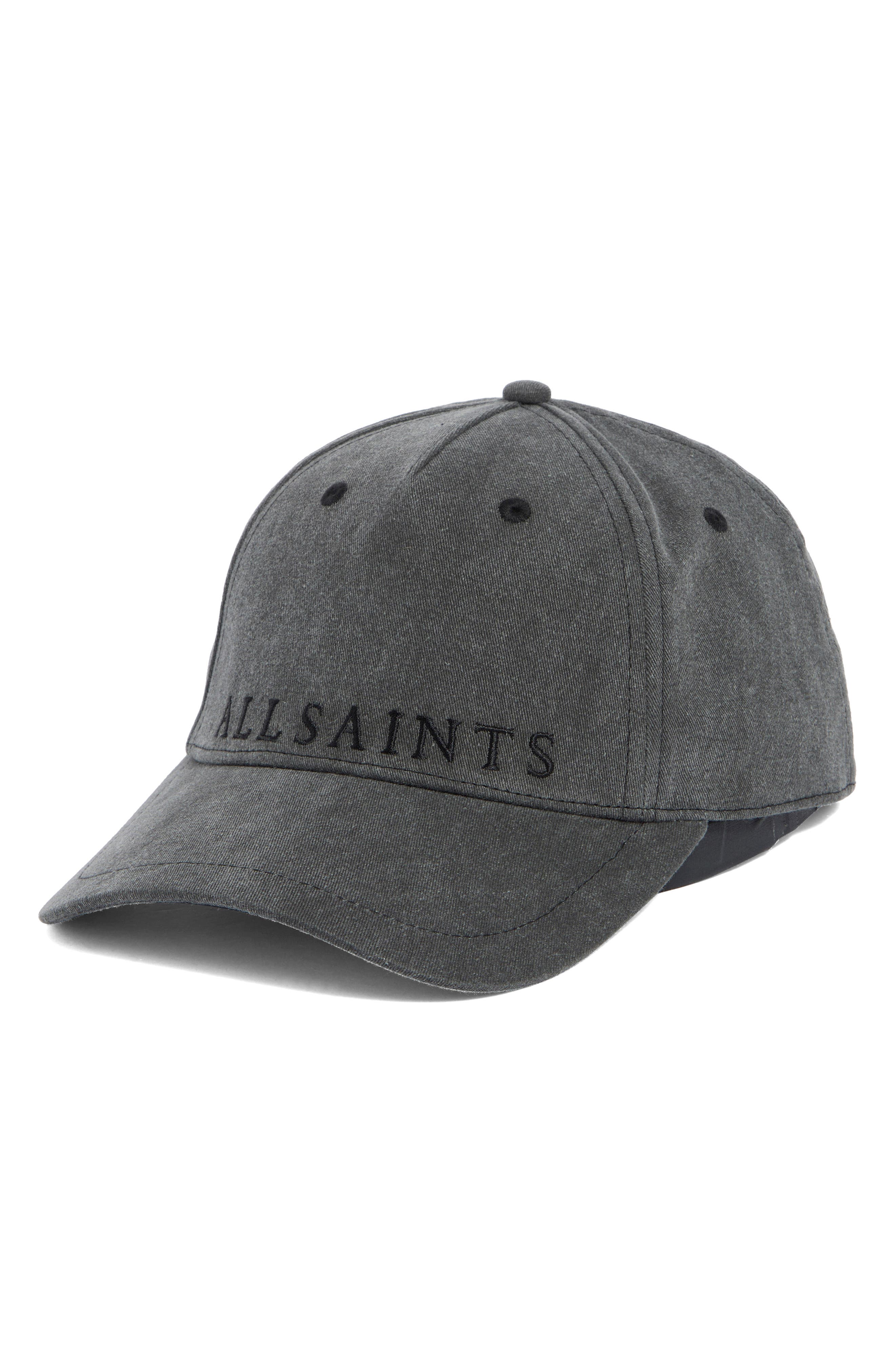 AllSaints Embroidered Logo Adjustable Baseball Cap | Nordstromrack