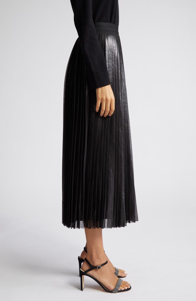 Fabiana Filippi Pleated Metallic Midi Skirt | Nordstromrack