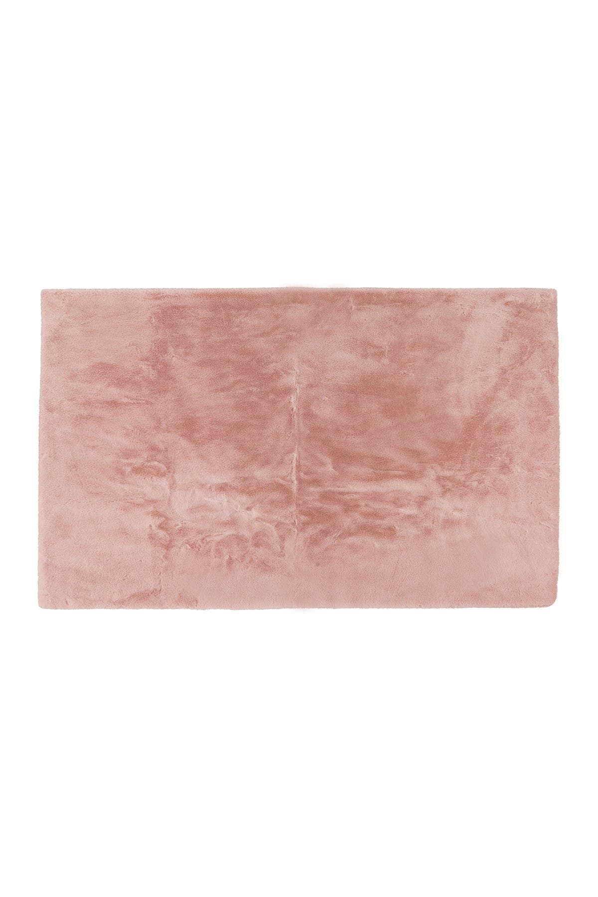 LUXE Faux Fur Rectangular Throw 3' X 5' - Blush Pink | Nordstromrack