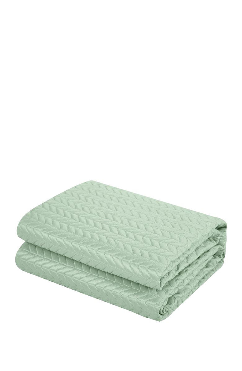 CHIC King Platt Geometric Chevron Quilt Set - Green | Nordstromrack