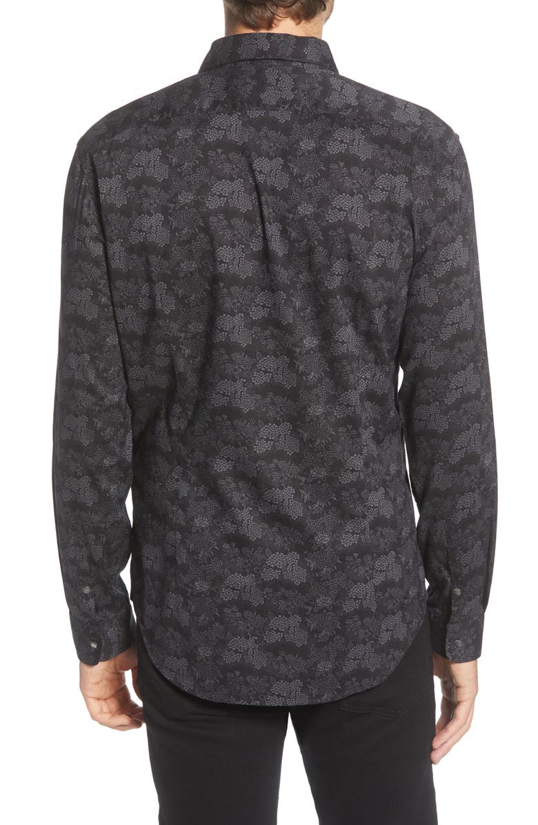 John Varvatos x Led Zeppelin Slim Fit Floral Button-Up Shirt | Nordstrom