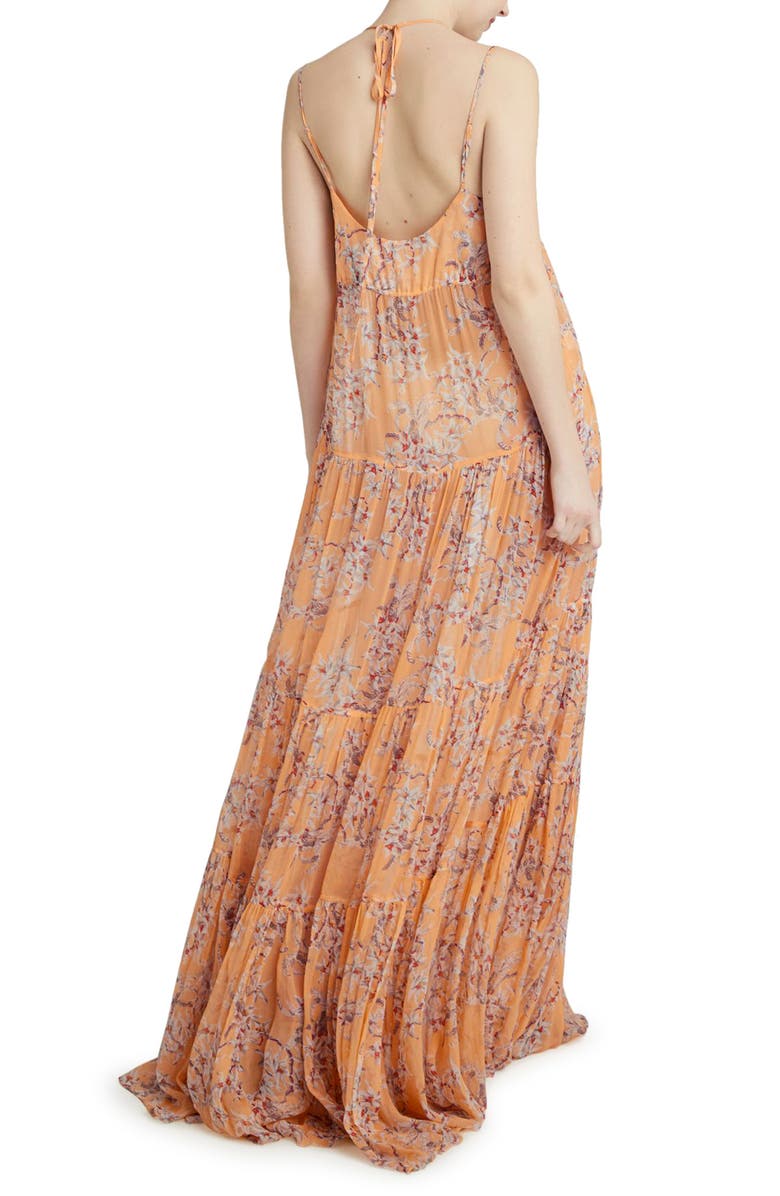 Cinq à Sept Alina Trailing Orchid Tiered Maxi Cover-Up Dress | Nordstrom