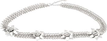 MANGO Metallic Flower Chain Belt | Nordstrom