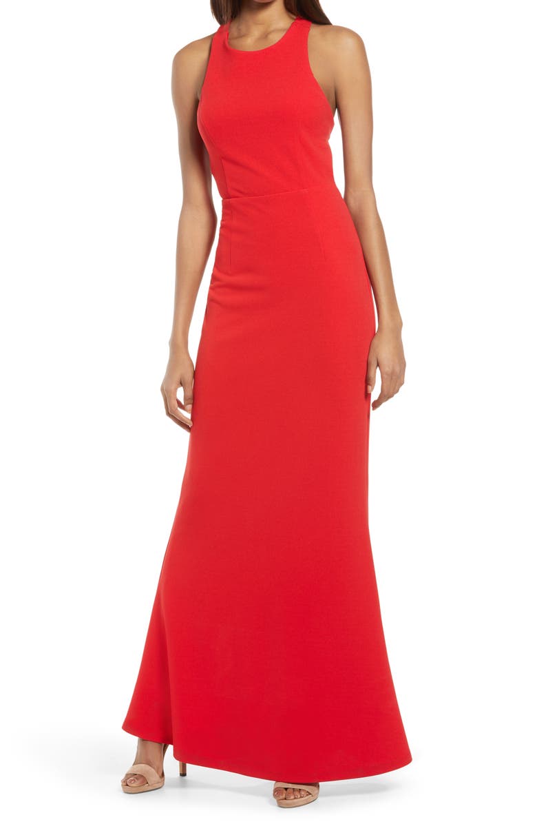 Lulus Straight to the Heart Strappy Back Trumpet Gown | Nordstromrack