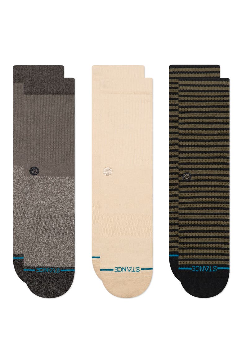 Butter Assorted 3-Pack Stretch Cotton Blend Crew Socks (Men ...