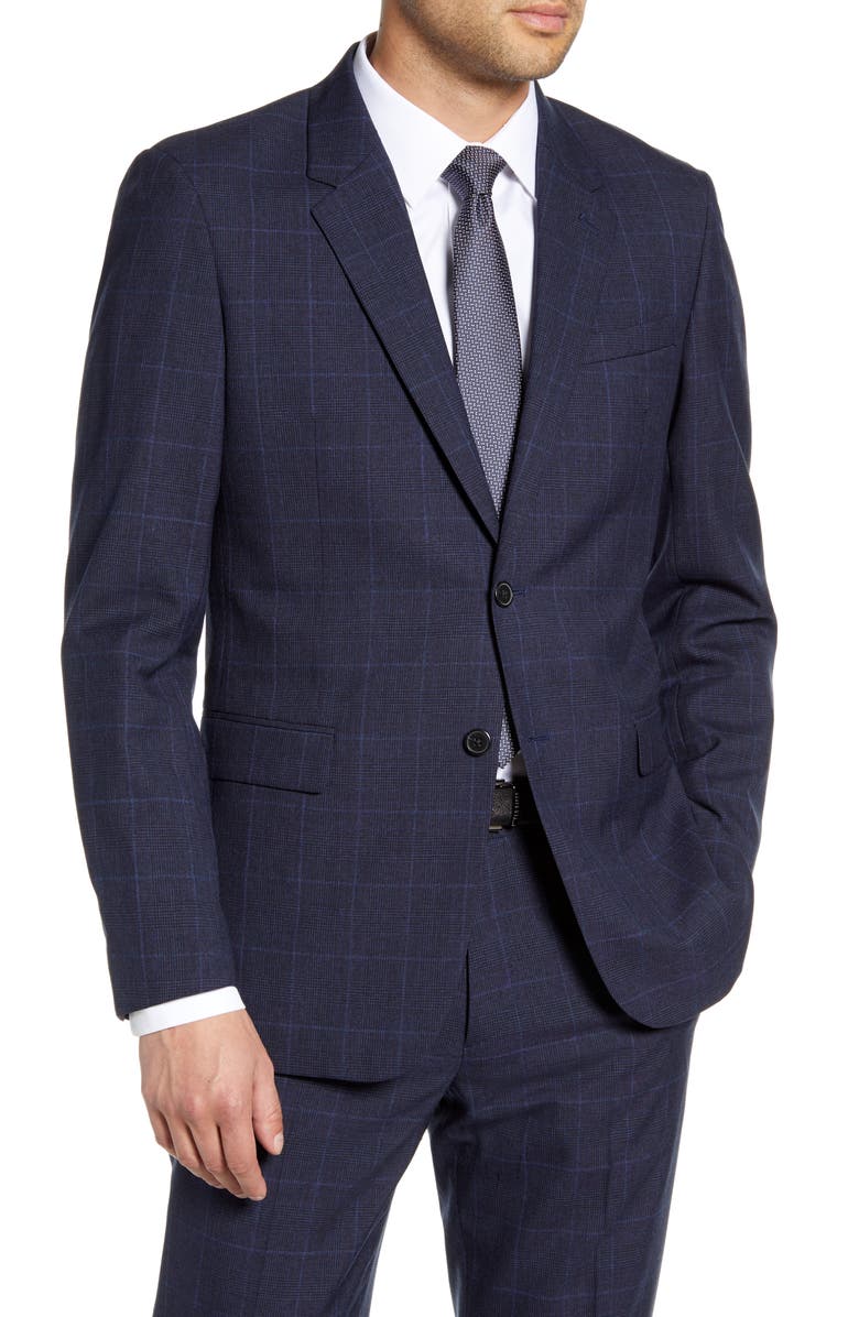 Theory Chambers Kardova Regular Fit Plaid Wool Blazer | Nordstrom