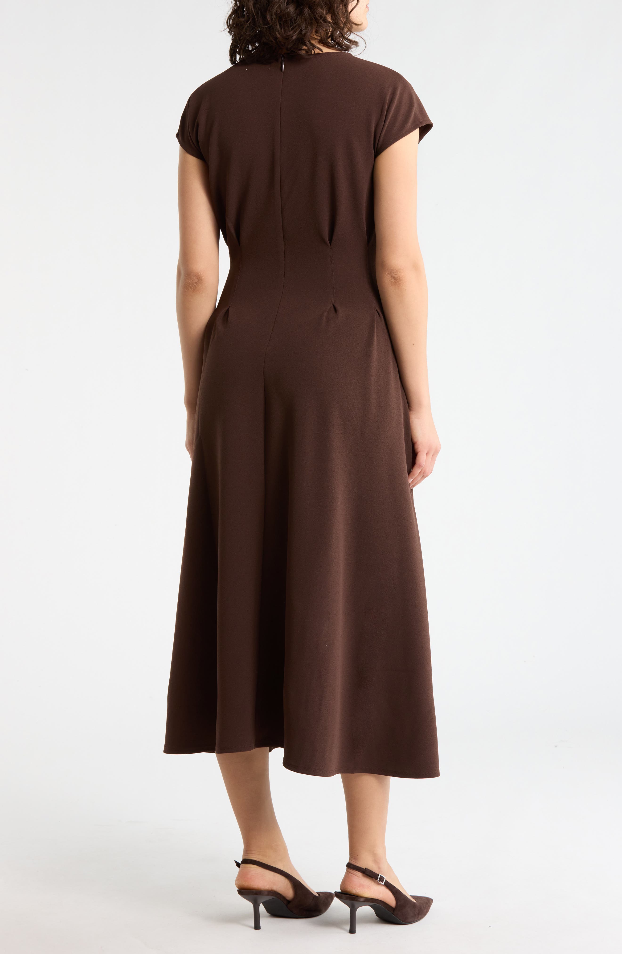 Pleated Waist Knit A-Line Dress (Women) | Nordstromrack