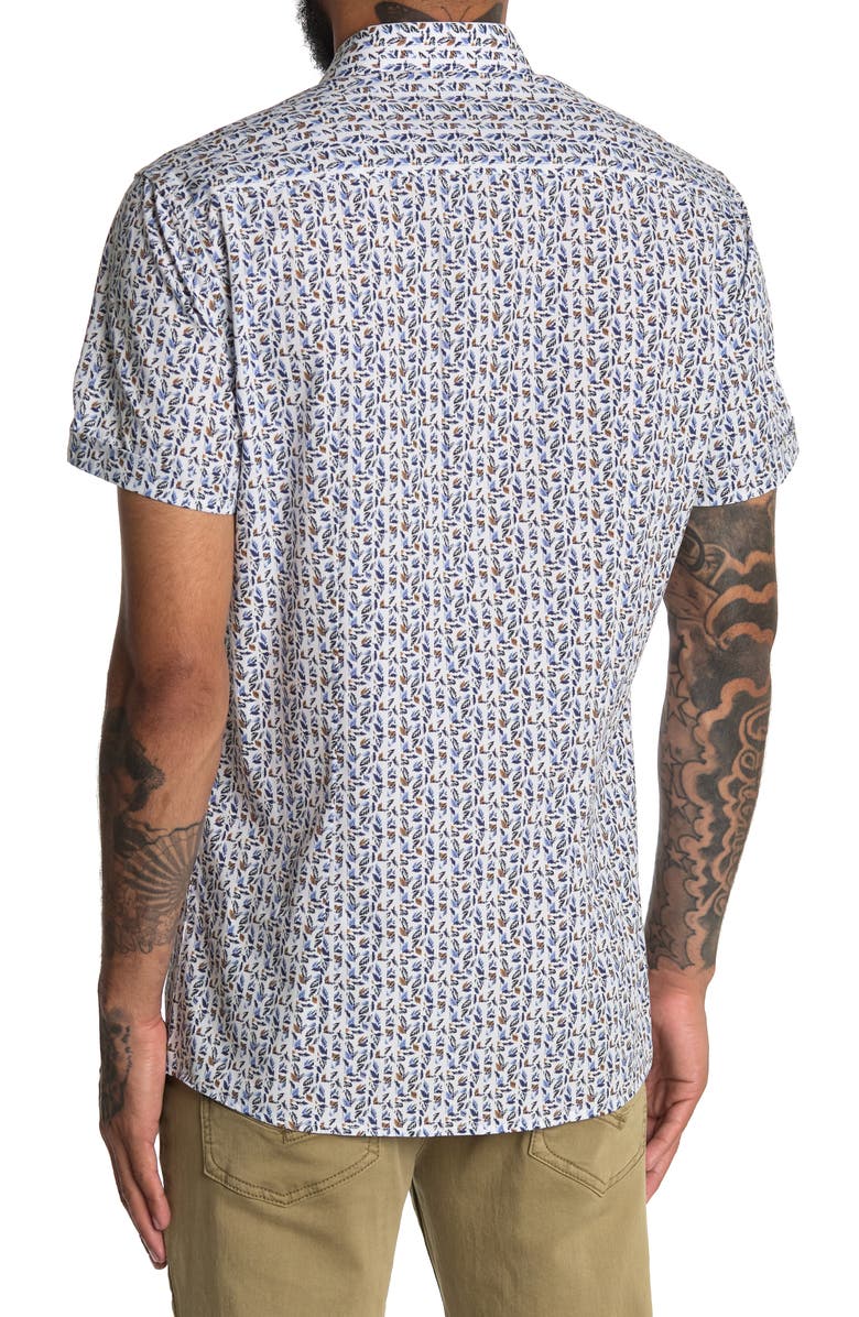 SOUL OF LONDON Fancy Print Short Sleeve Sport Shirt | Nordstromrack