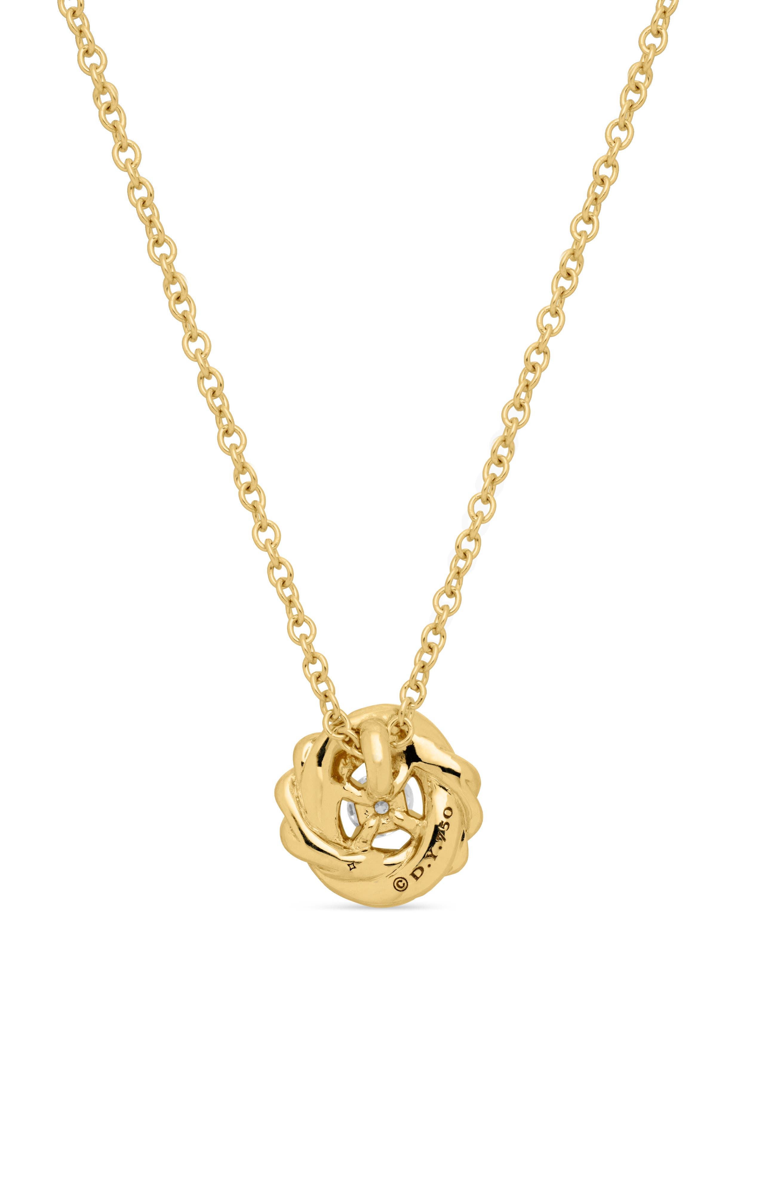 David Yurman Petite Infinity Pendant Necklace in 18K Gold with Diamonds ...