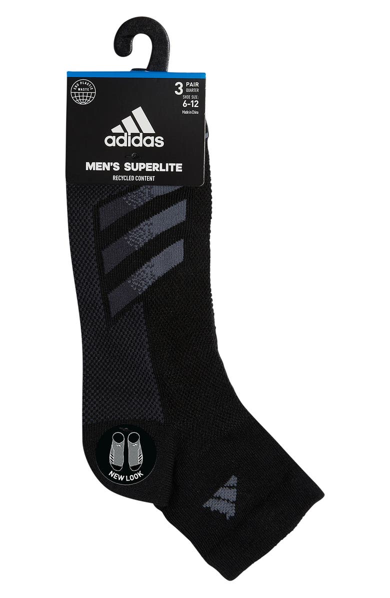 adidas 3-Stripes Superlite 3-Pack Quarter Socks | Nordstromrack
