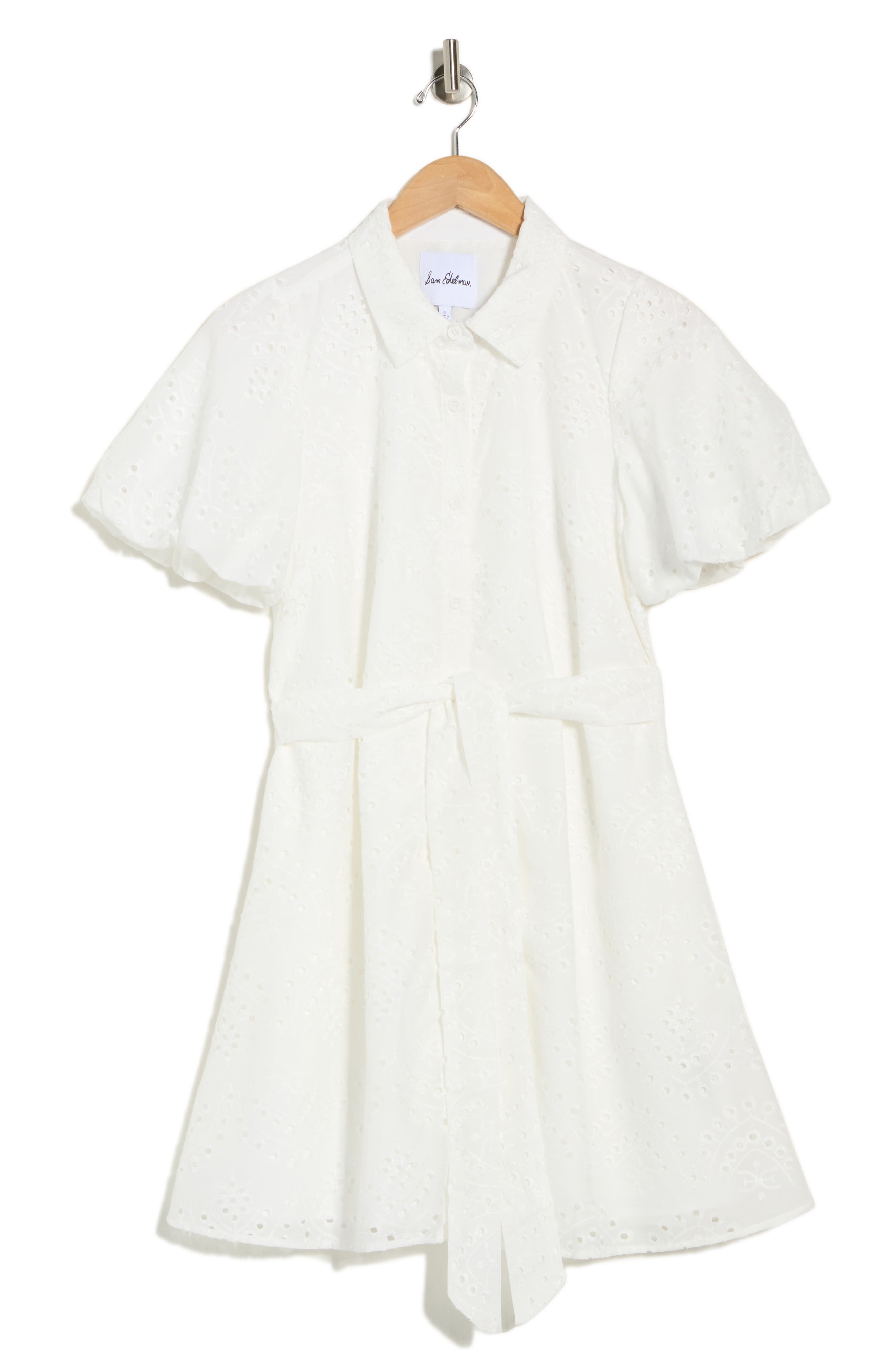 Sam Edelman Eyelet Puff Sleeve Shirtdress | Nordstromrack