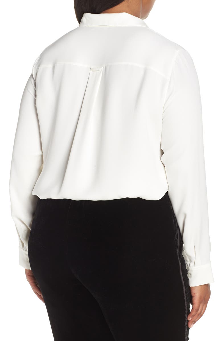Lafayette 148 New York Prianka Silk Double Georgette Blouse | Nordstrom