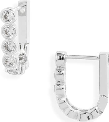 Madewell Cubic Zirconia Carabiner Hoop Earrings | Nordstromrack