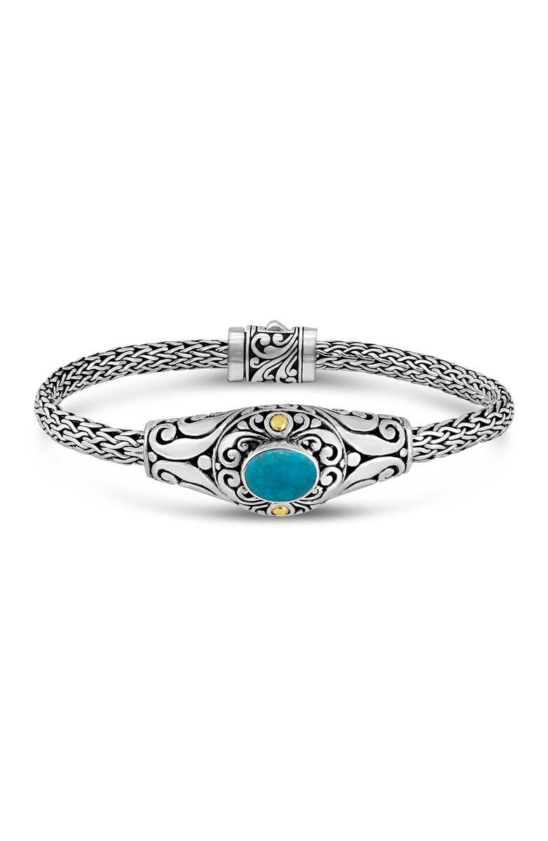 DEVATA 18K Gold & Sterling Silver Sleeping Beauty Turquoise Bali ...