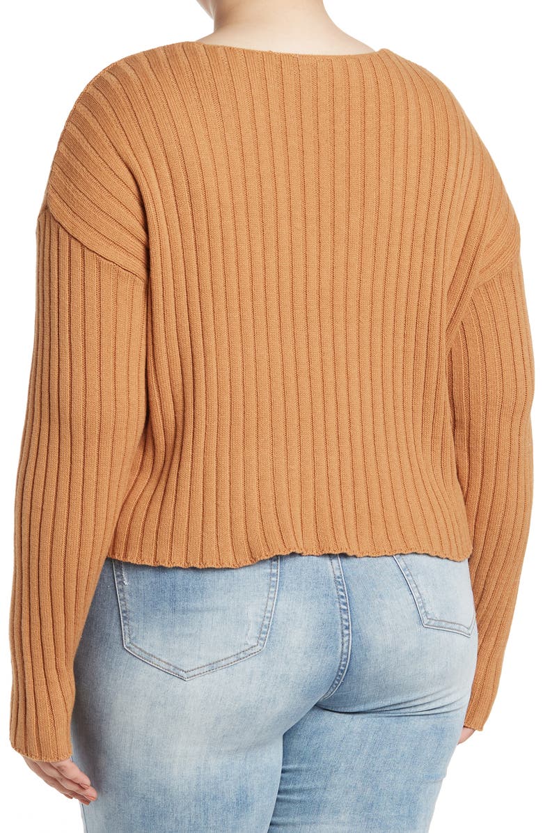 Abound Ribbed V-Neck Crop Sweater | Nordstromrack