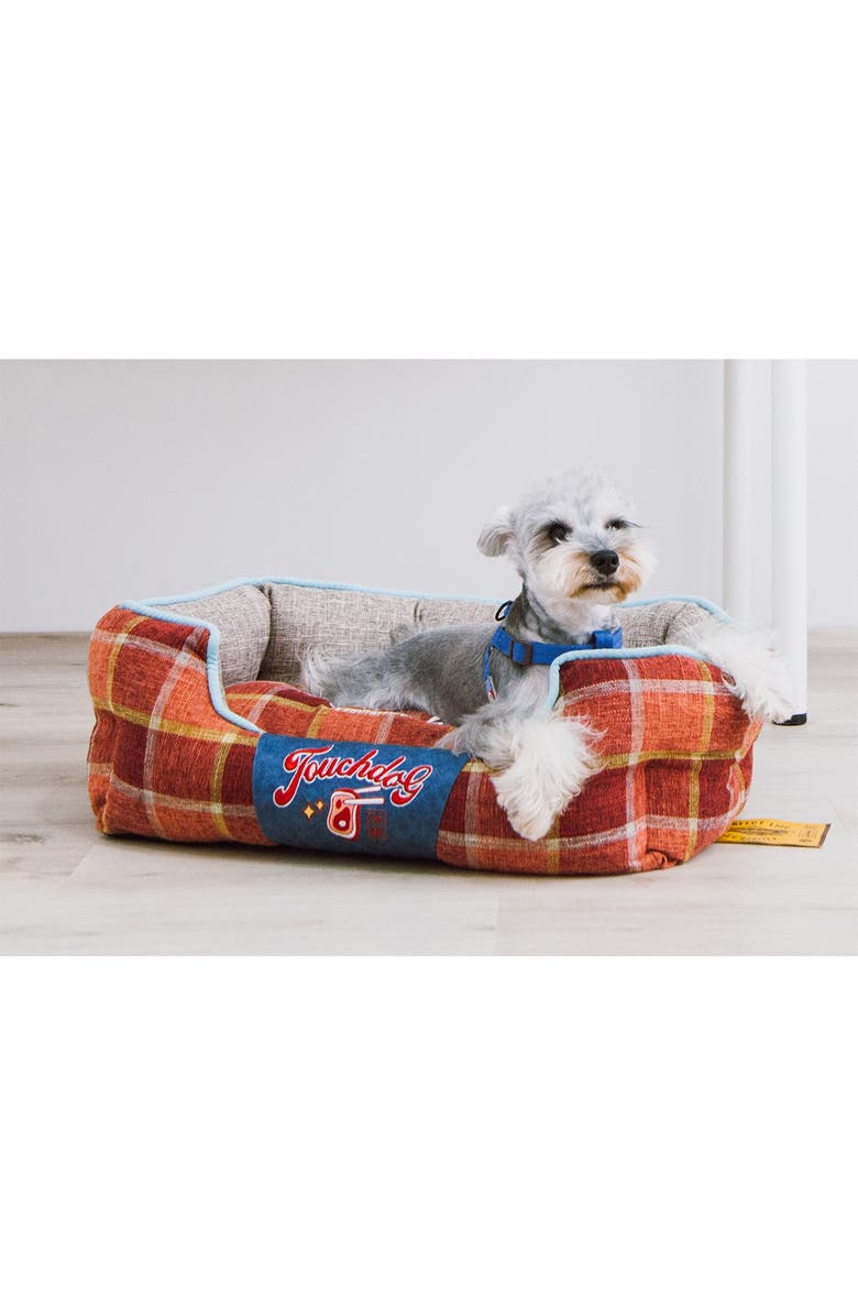 PET LIFE Touchdog 'Archi-Checked' Designer Plaid Oval Dog Bed - Large ...