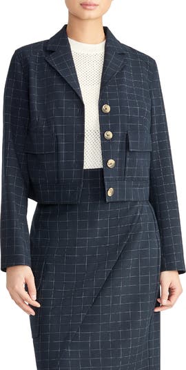 Rachel Roy Collection Check Crop Jacket | Nordstrom