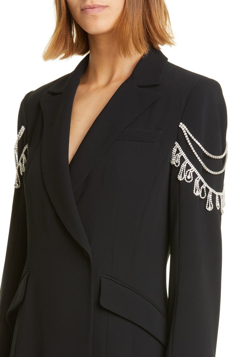 Cinq à Sept Kaylen Crystal Embellished Long Sleeve Blazer Minidress ...