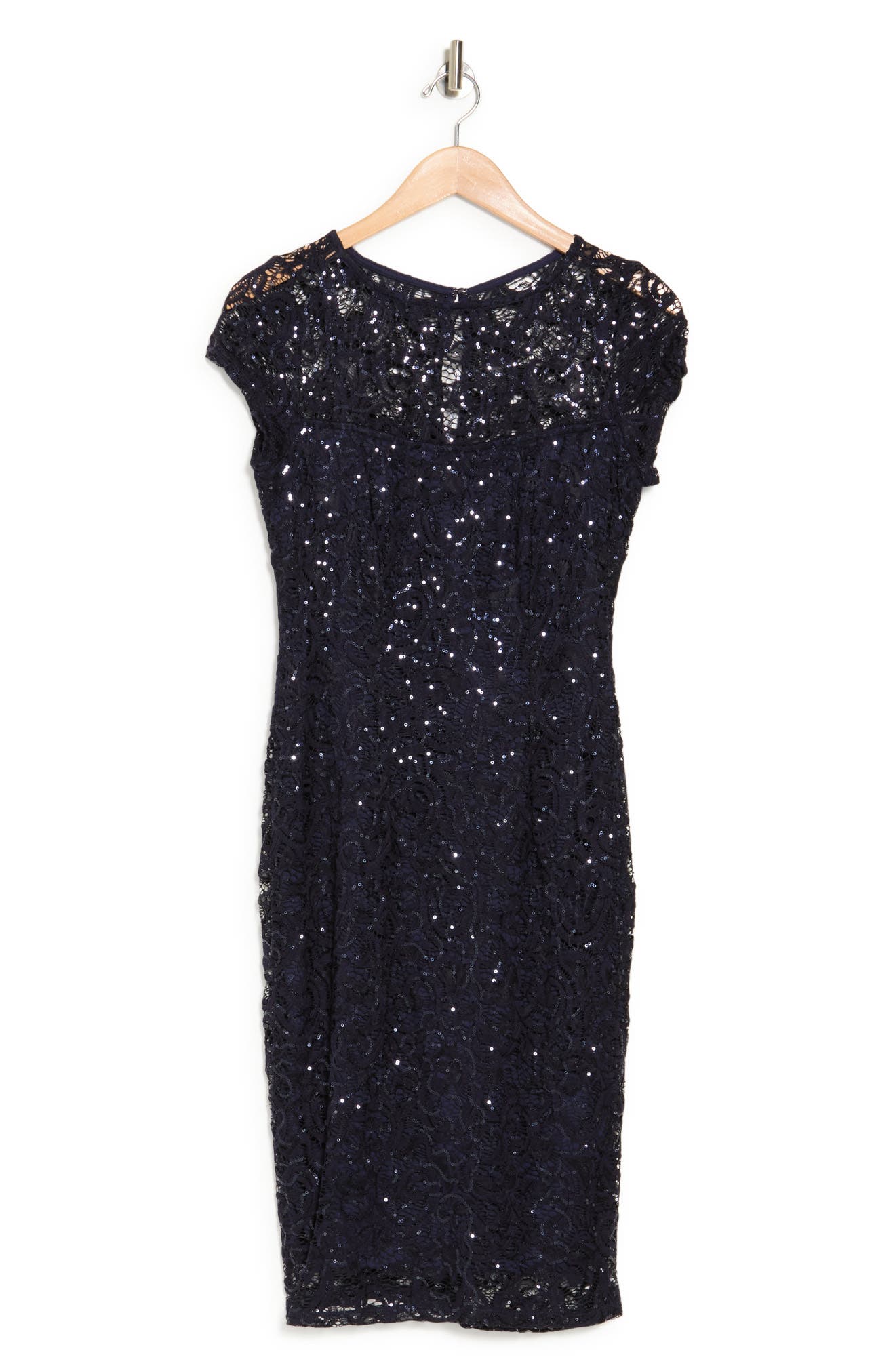 Marina Sequin Lace Cap Sleeve Sheath Dress | Nordstromrack