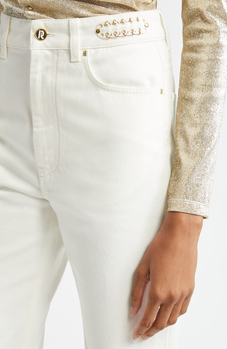 Rabanne 1969 Signature Discs High Waist Wide Leg Jeans | Nordstrom