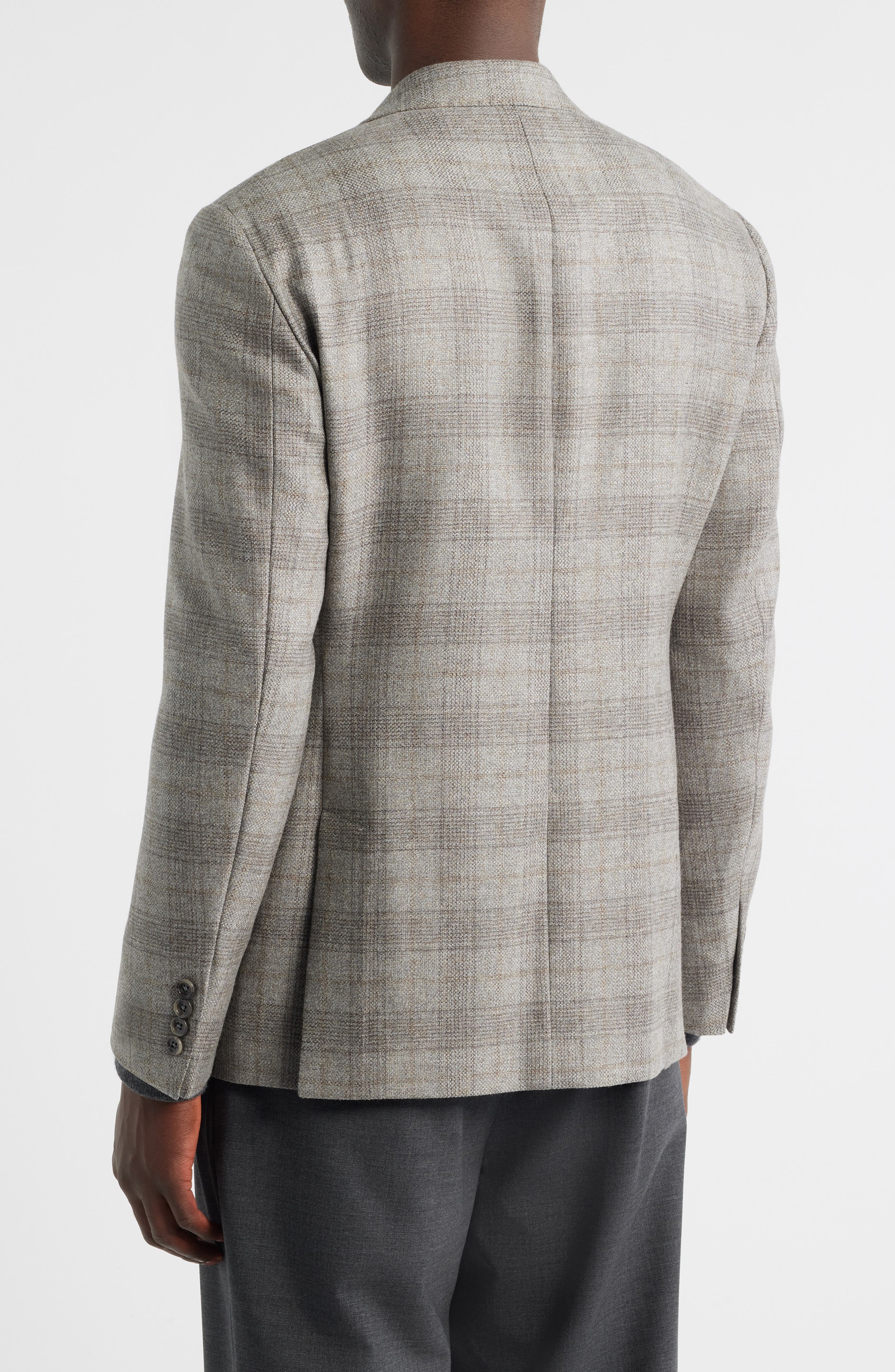 Vince Icon Relaxed Fit Glen Check Brushed Wool Sport Coat | Nordstromrack