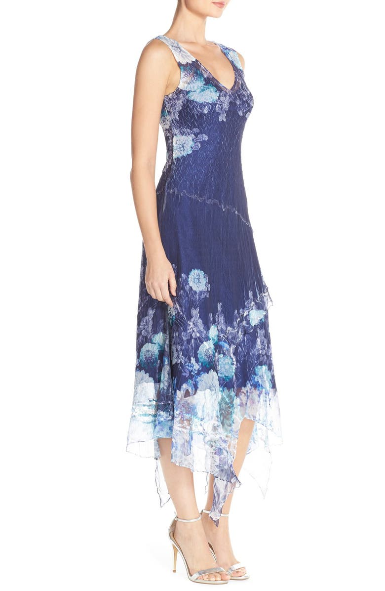 Komarov Floral Chiffon A-Line Dress & Shawl | Nordstrom