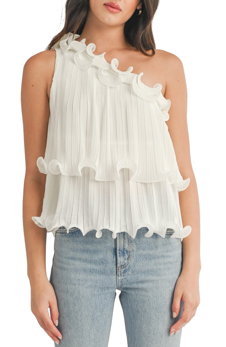 Lush Asymmetrical Ruffled Tank Top | Nordstromrack