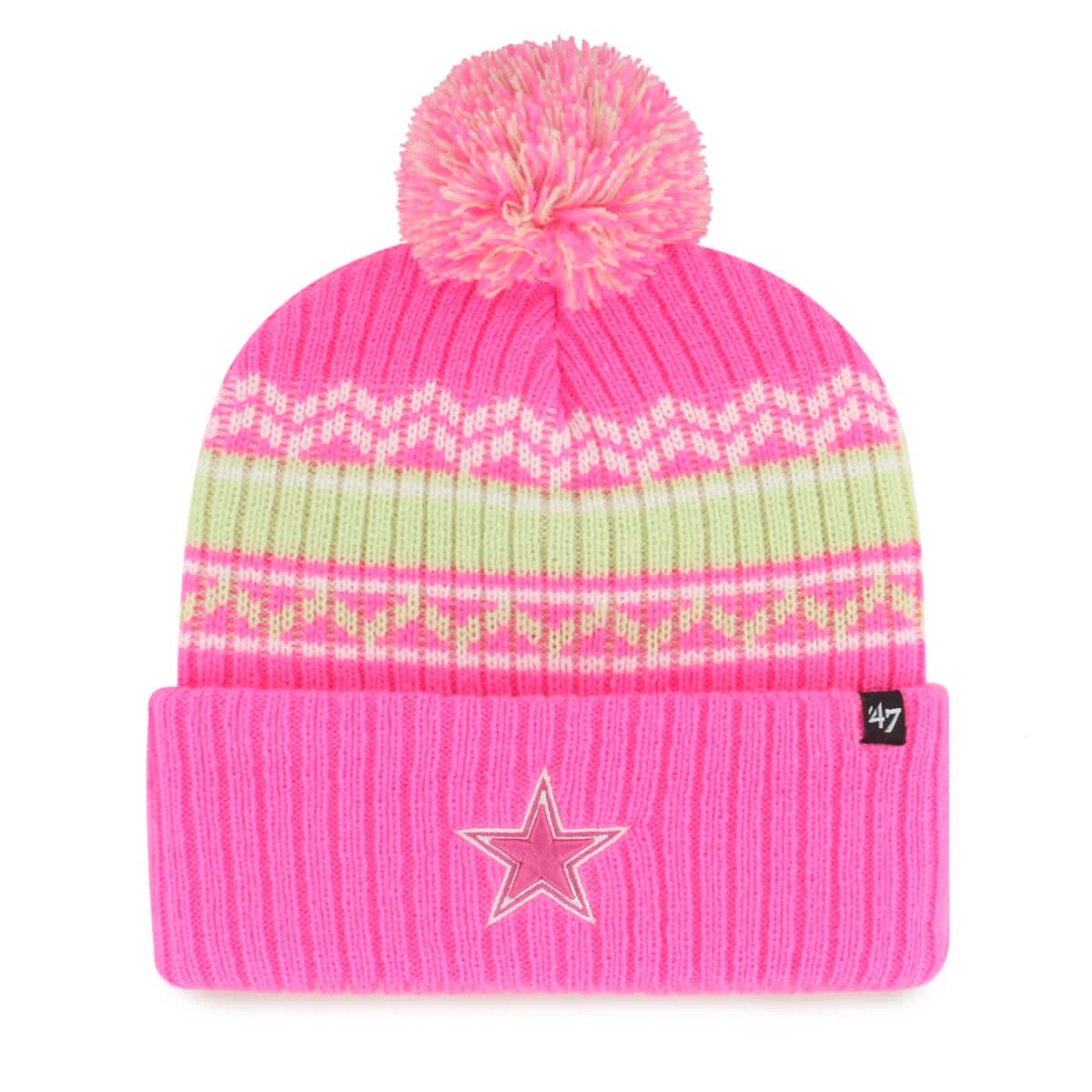 '47 Dallas Cowboys '47 Female Youth NFL Girls Polar Vortex Cuffed Pom ...