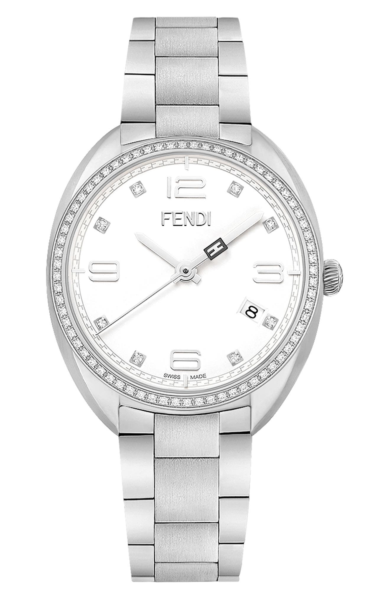 Fendi Women's Fendi White Dial Stainless Steel Bracelet Watch, 34mm - 0 ...