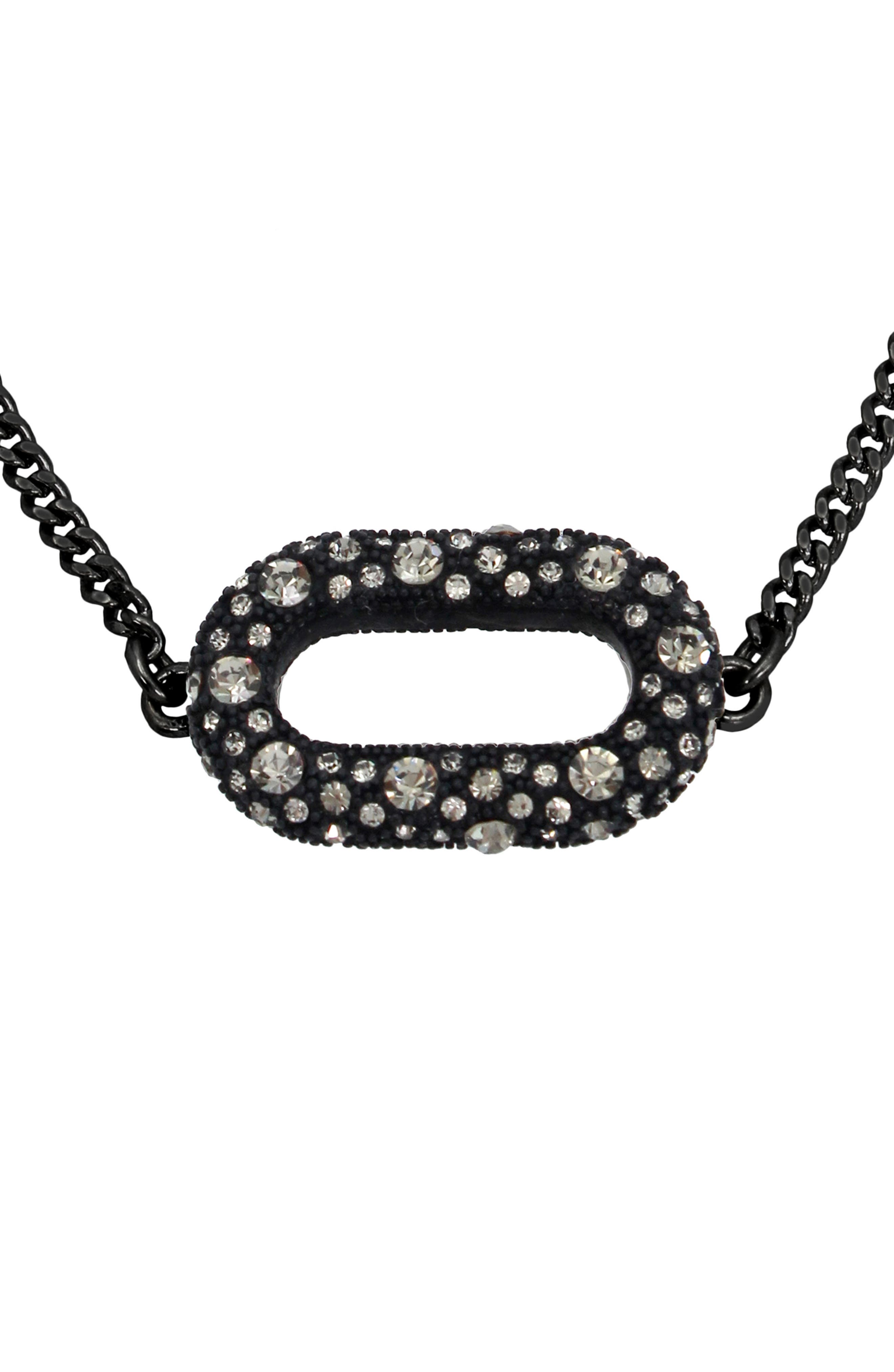 AllSaints Pavé Oval Curb Chain Slider Bracelet | Nordstromrack