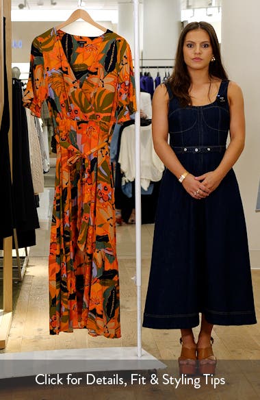 Halogen® Floral Wrap Front Dress | Nordstromrack
