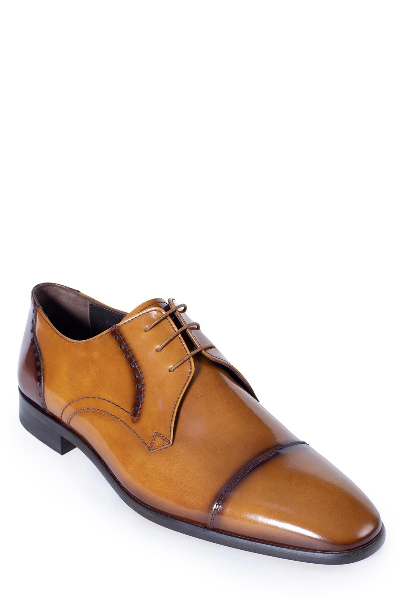 VELLAPAIS Cappy Leather Cap Toe Derby | Nordstromrack