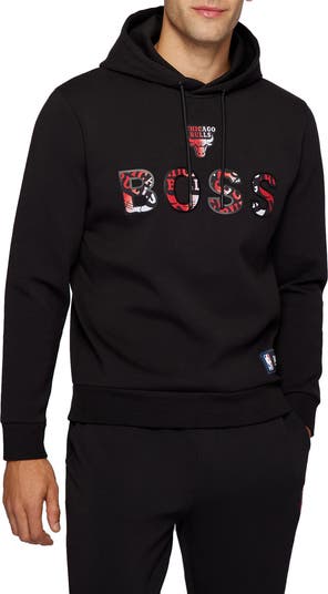 BOSS x NBA Wbounce 2 Chicago Bulls Logo Hoodie | Nordstrom