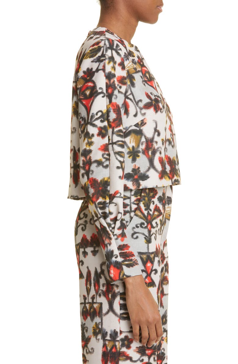 Lela Rose Ikat Print Lantern Sleeve Blouse | Nordstromrack