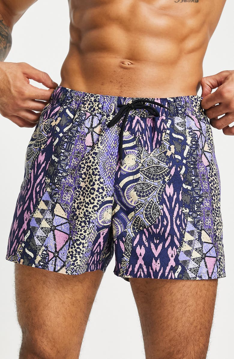 ASOS DESIGN Print Swim Trunks | Nordstromrack