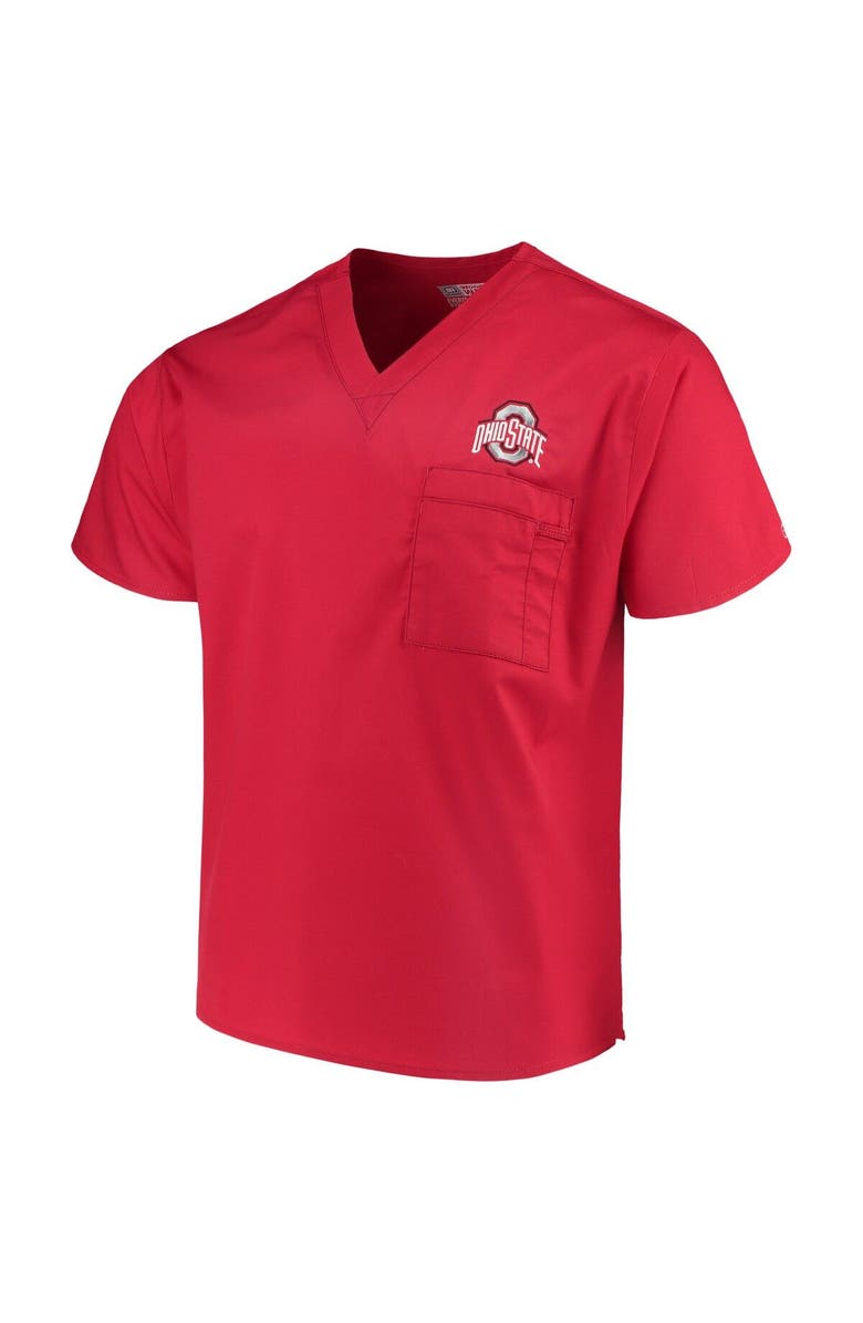 WONDERWINK Scarlet Ohio State Buckeyes V-Neck Scrub Top | Nordstrom