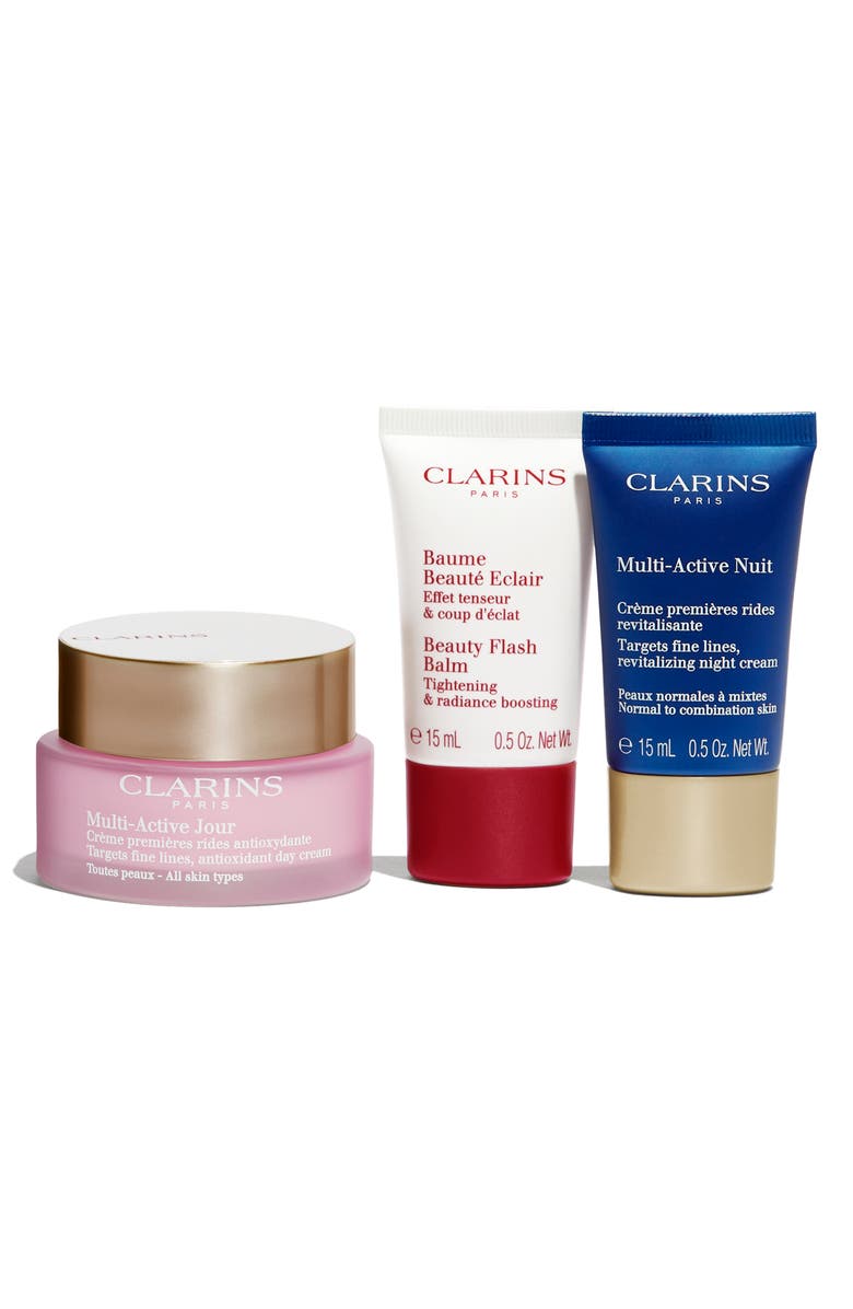 Clarins Multi-Active Targets Fine Lines Skin Care Starter Set USD $92 ...