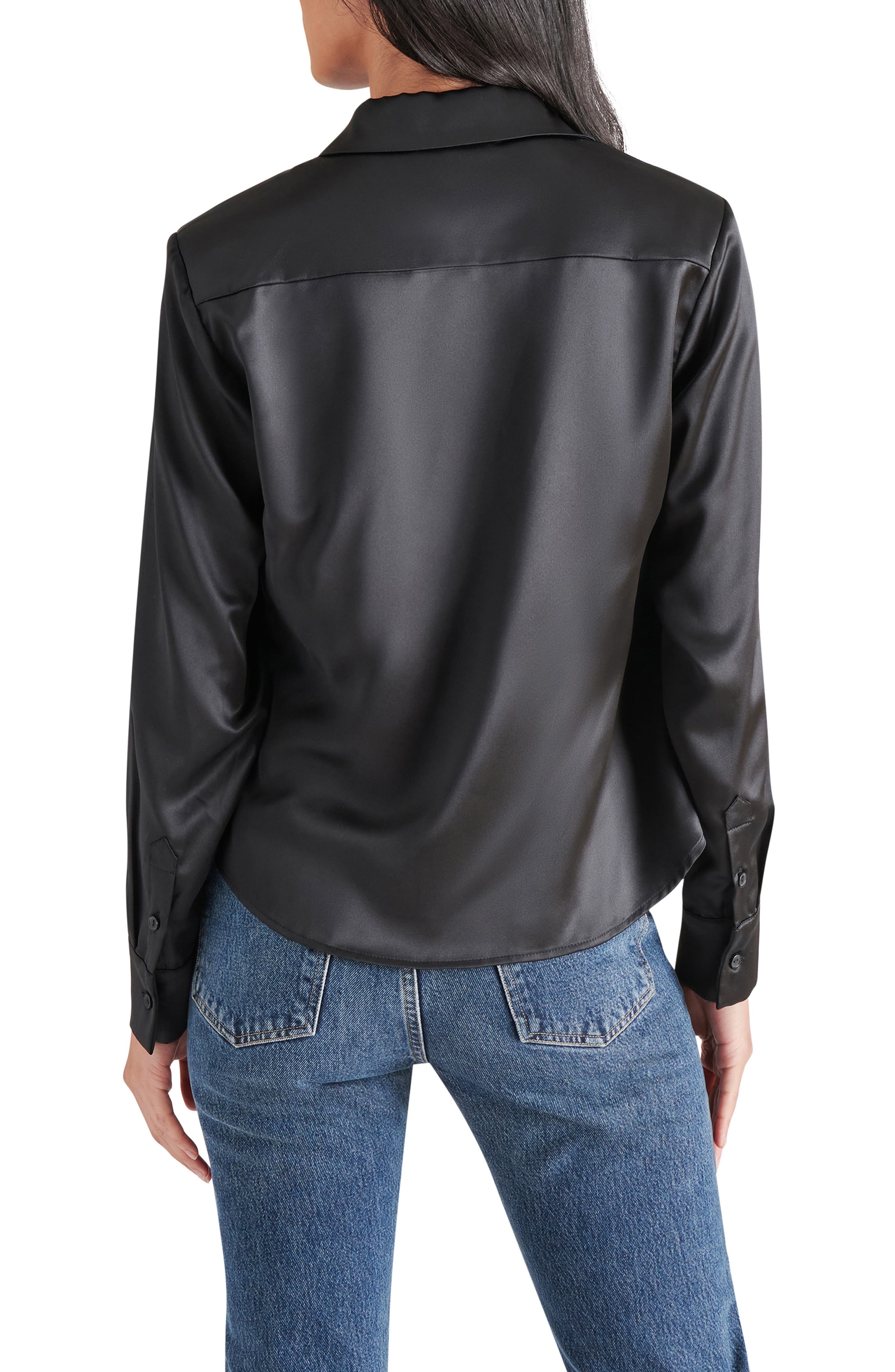 Steve Madden Asa Satin Shirt | Nordstrom