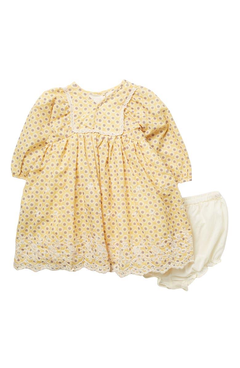 Laura Ashley Sunflower Print Embroidered Dress Set | Nordstromrack