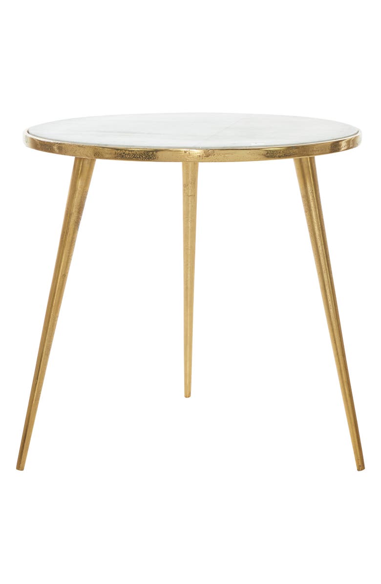 GINGER BIRCH STUDIO Goldtone Marble Accent Table | Nordstromrack