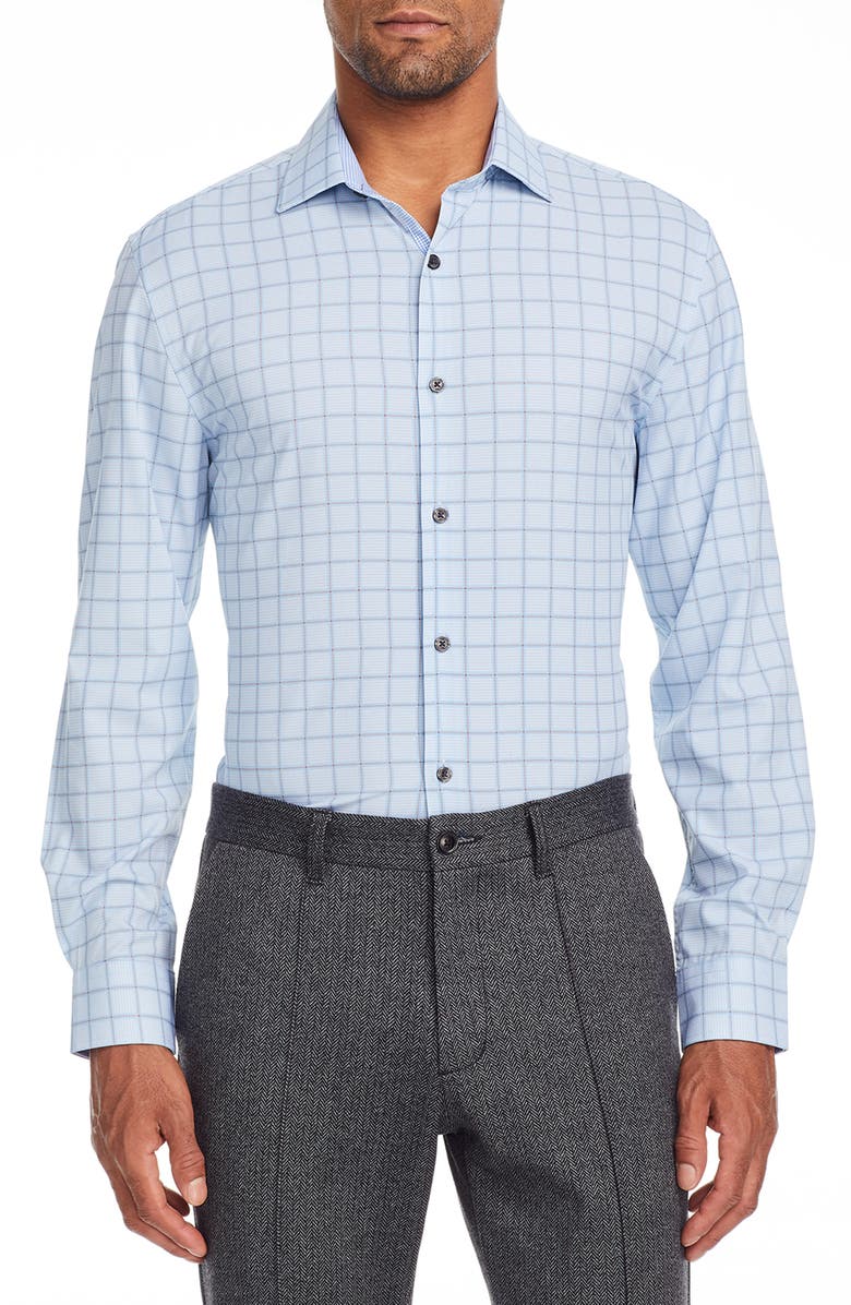 W.R.K Slim Fit Broken Check Performance Stretch Dress Shirt | Nordstromrack