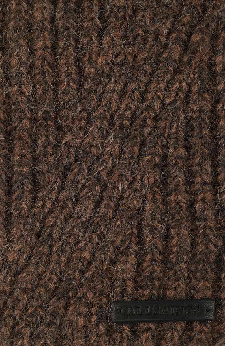 AllSaints Traveling Rib Fold Over Cuff Knit Gloves | Nordstromrack