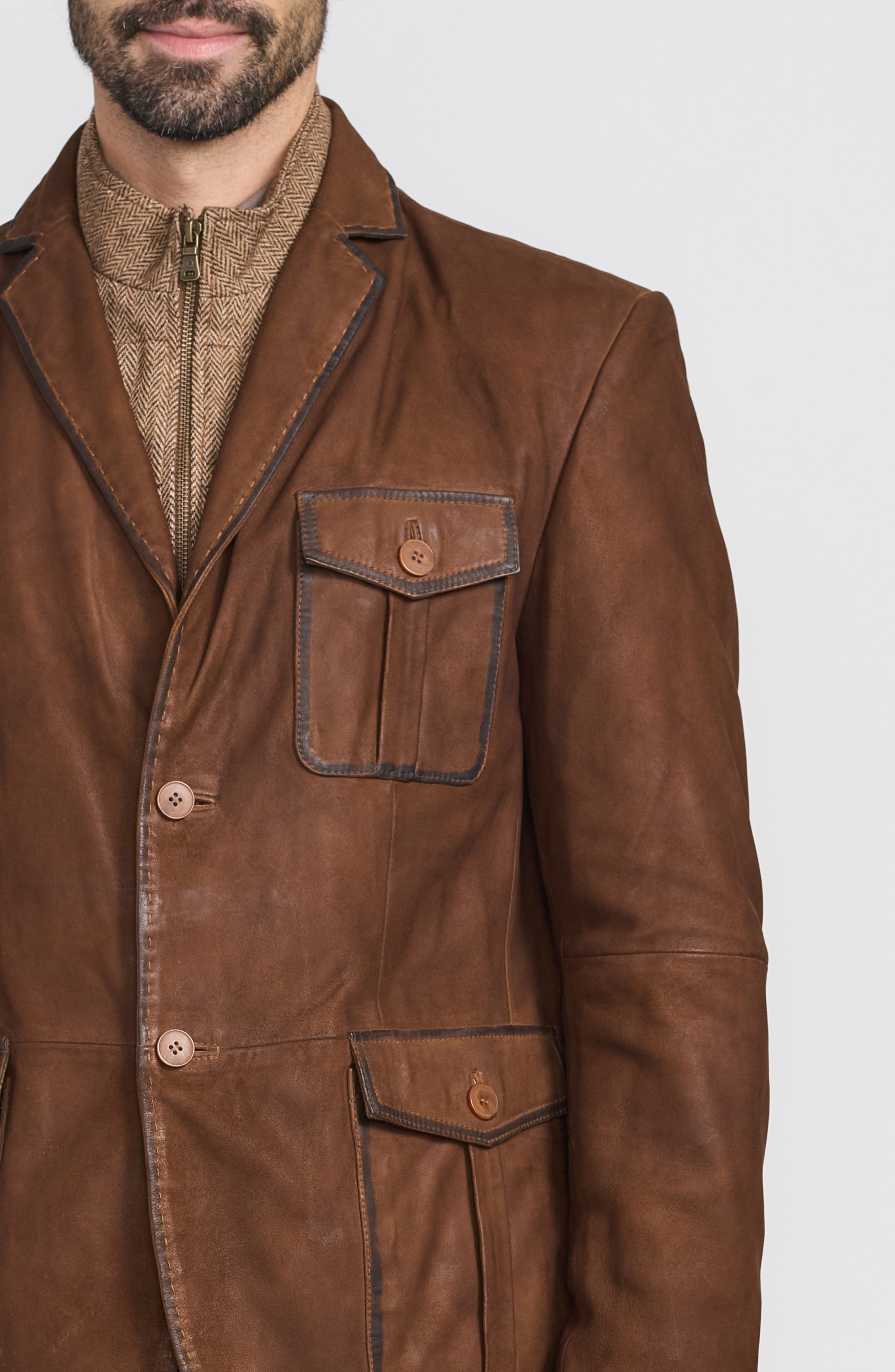 FLYNT Distressed Leather Jacket | Nordstromrack